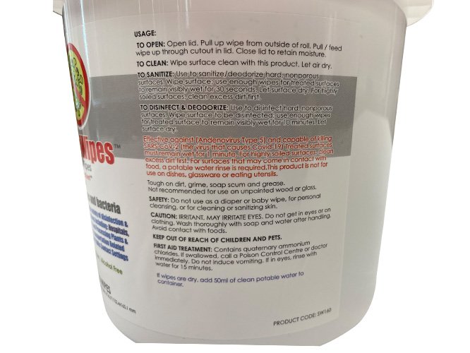 SteriWipes - Virucidal Wipes: Kills Viruses and Bacteria - 160 Wipes